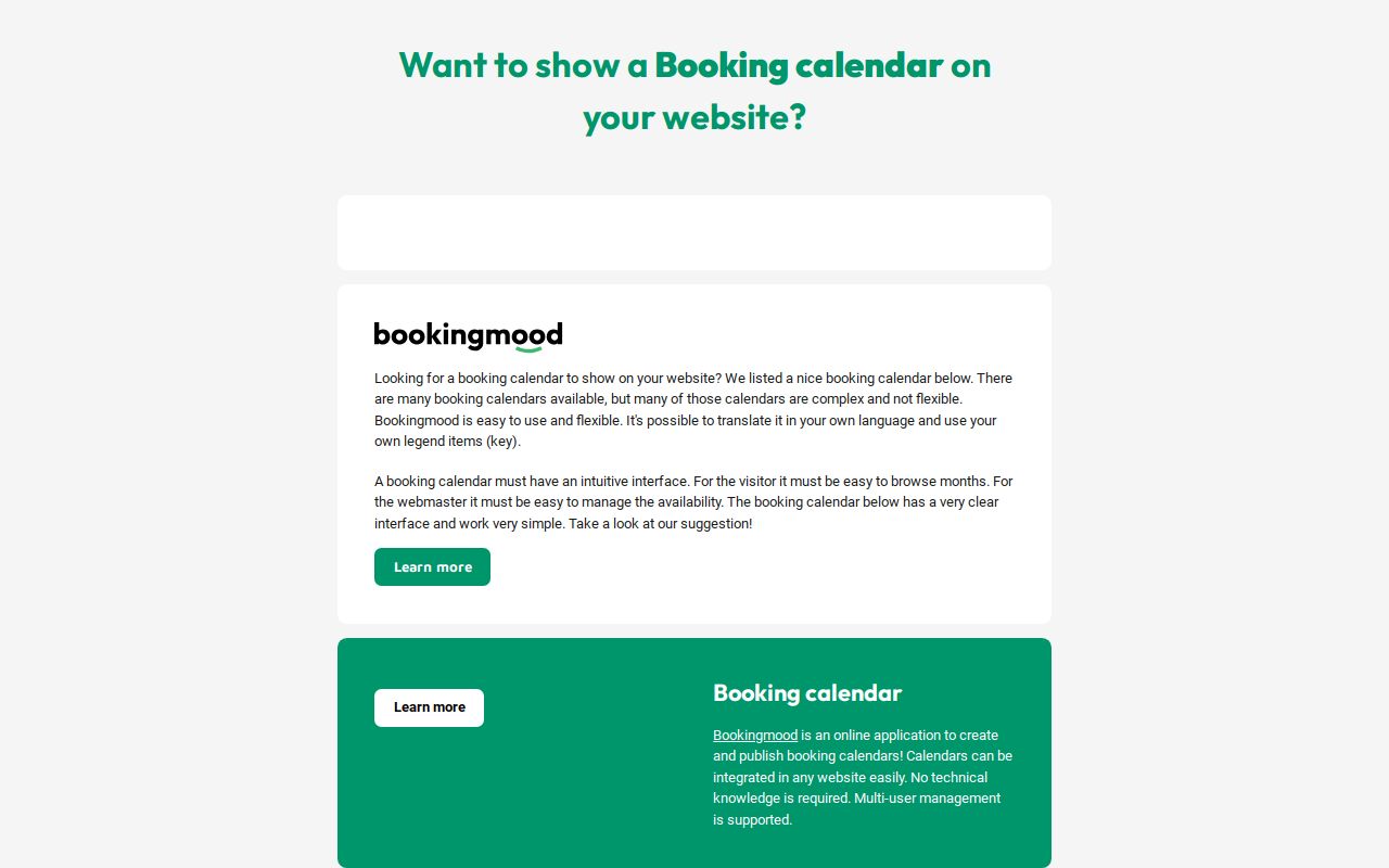 Booking Calendar Holiday Home booking-calendar-holiday-home
